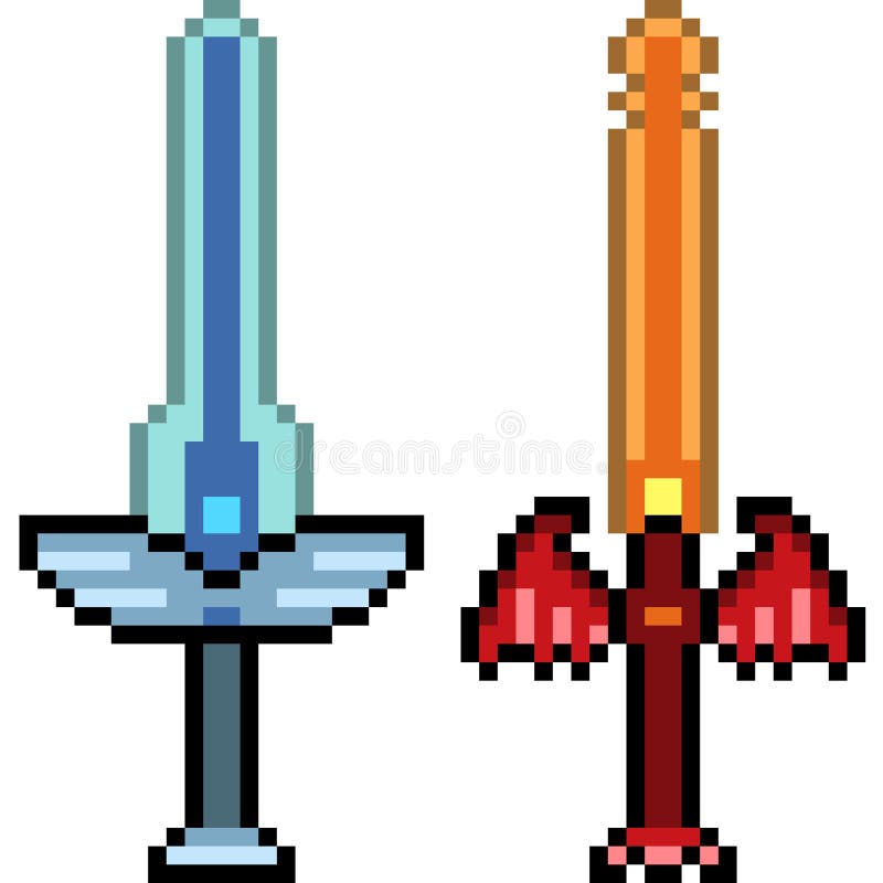 Pixel Art Sword Stock Illustrations – 803 Pixel Art Sword Stock ...