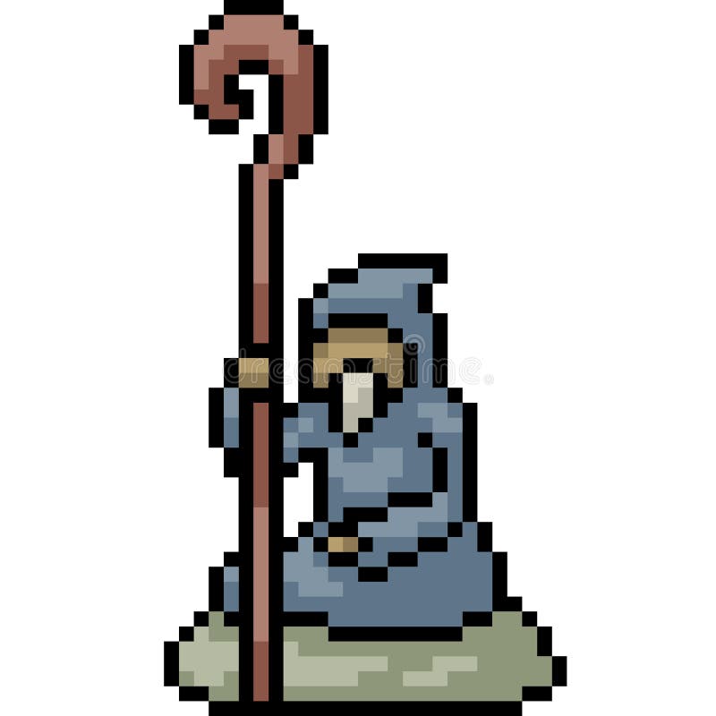 Pixel Art Wizard Stock Illustrations 444 Pixel Art Wizard Stock
