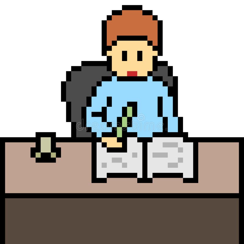 Vector pixel art writing stock vector. Illustration of design - 93790434