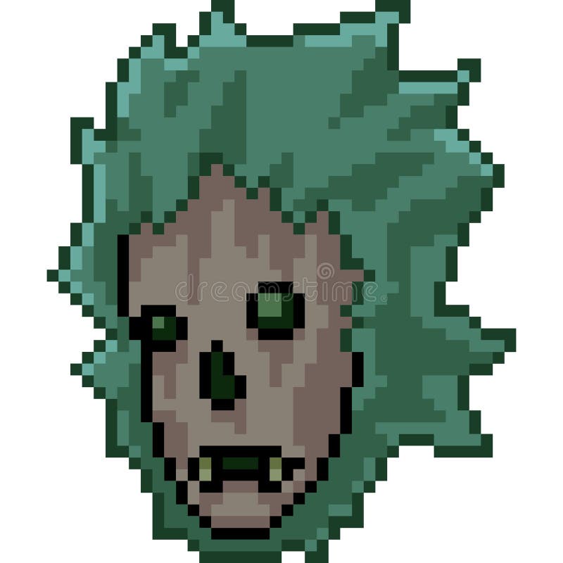 Vector Pixel Art Zombie Face Stock Vector - Illustration of ghost, evil ... Vector Pixel Art Zombie Face Stock Vector - Illustration of ghost, evil ...