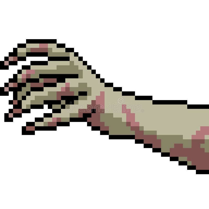Vector Pixel Art Zombie Hand Gesture Stock Vector - Illustration of ... Vector Pixel Art Zombie Hand Gesture Stock Vector - Illustration of ...