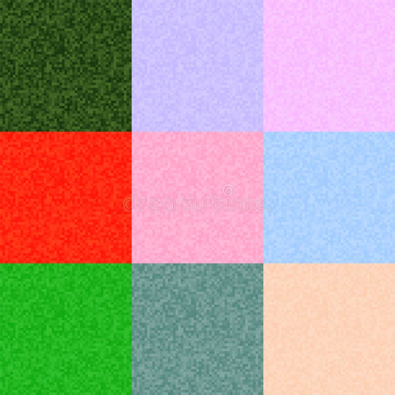 Vector Pixel Backgrounds Set of Different Colors. Stock Image - Image ...