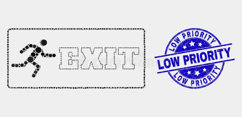 Pixel Emergency Exit Sign. Vector Illustration Stock Vector ...