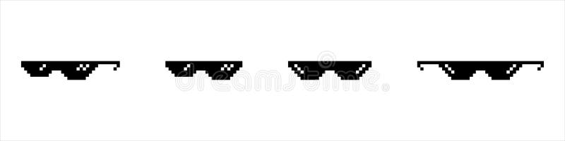 Vector Pixel Glasses Known As Thug Life Symbol. Stock Vector ...
