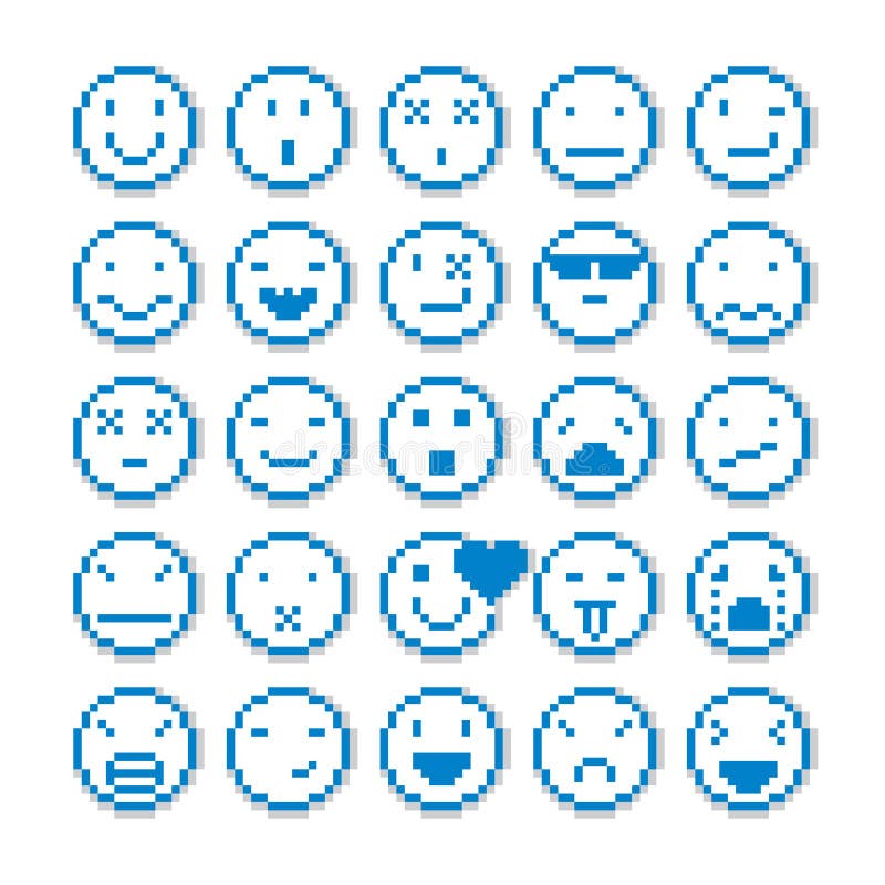 Vector Pixel Icons , Collection of 8bit Graphic Elements Stock ...