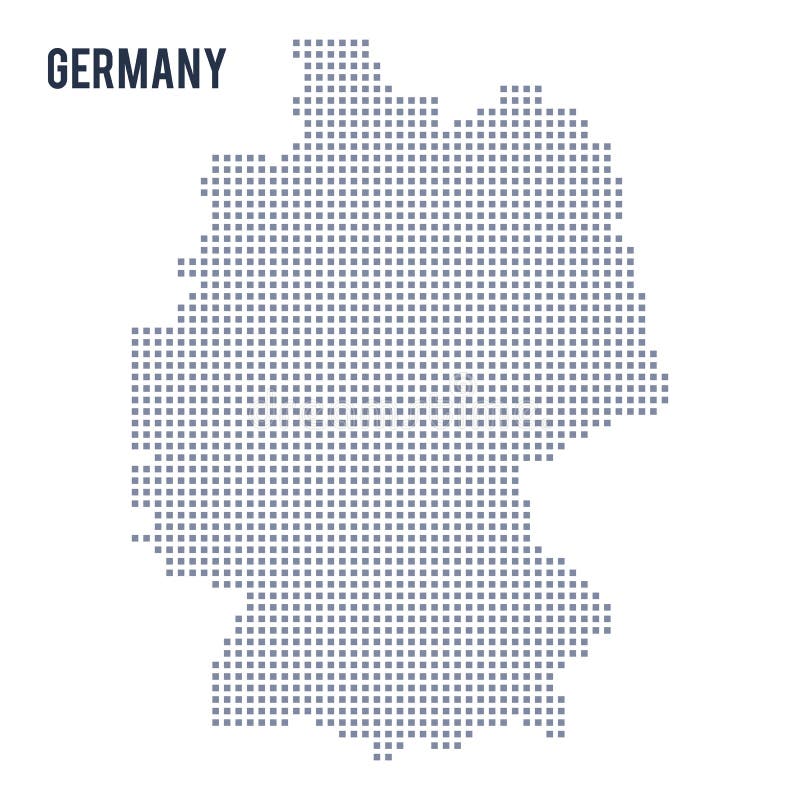 Germany map with pixel stock vector. Illustration of icon - 107166943