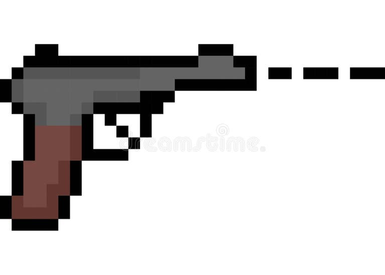 Hand Gun Pixel Stock Illustrations – 93 Hand Gun Pixel Stock ...