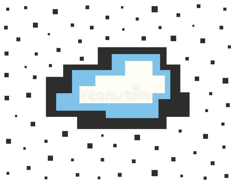 Vector Pixel Speech Bubble. Message Box with Space for Text Stock ...