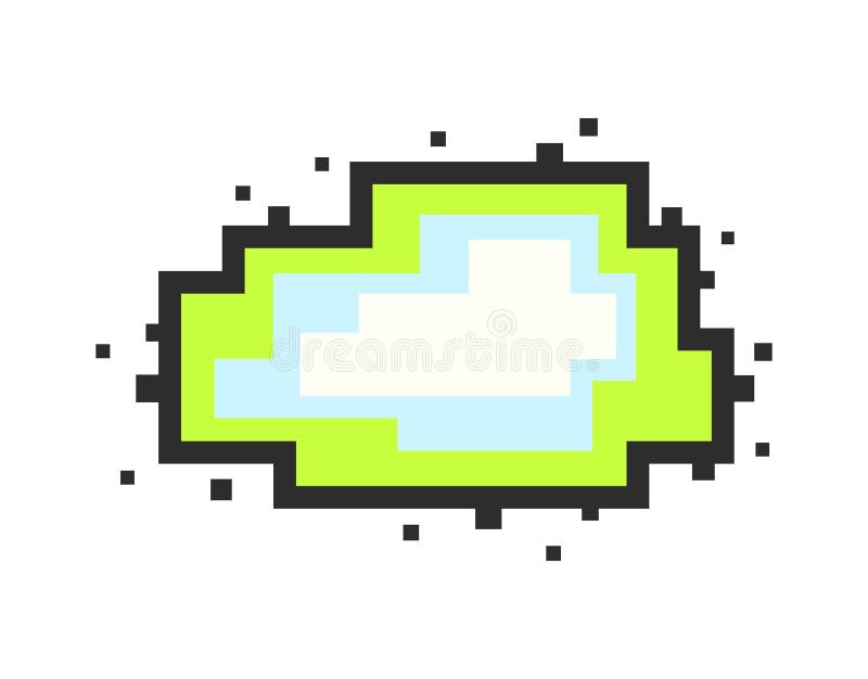 Vector Pixel Speech Bubble. Message Box With Space For Text Stock ...