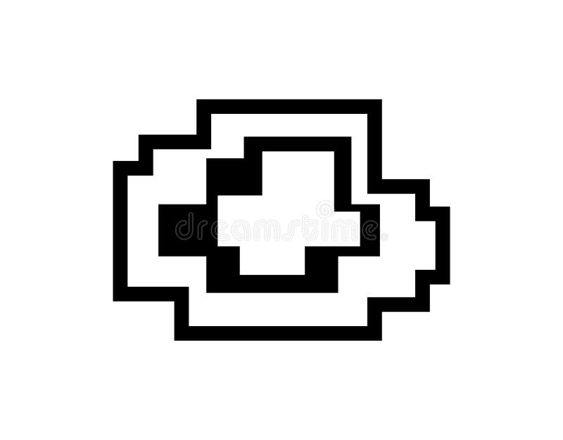 Vector Pixel Speech Bubble. Message Box with Space for Text Stock ...