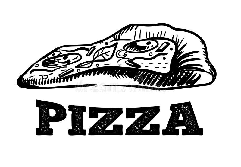 Vector Pizza Slice Drawing. Hand Drawn Pizza Illustration. Great for ... Vector Pizza Slice Drawing. Hand Drawn Pizza Illustration. Great for ...