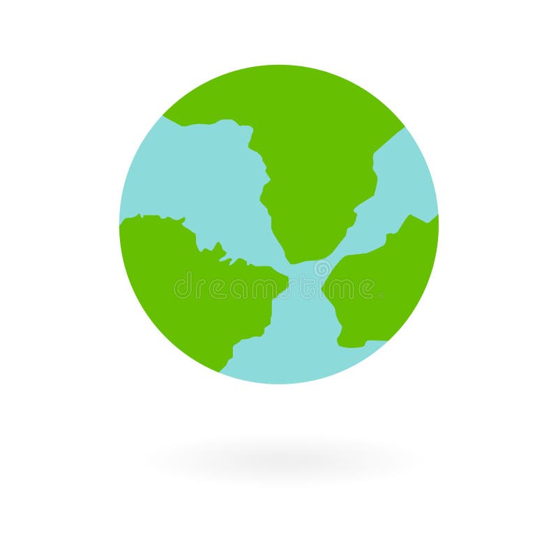 Vector Planet Earth Icon. Flat Planet Earth Icon Stock Vector ...