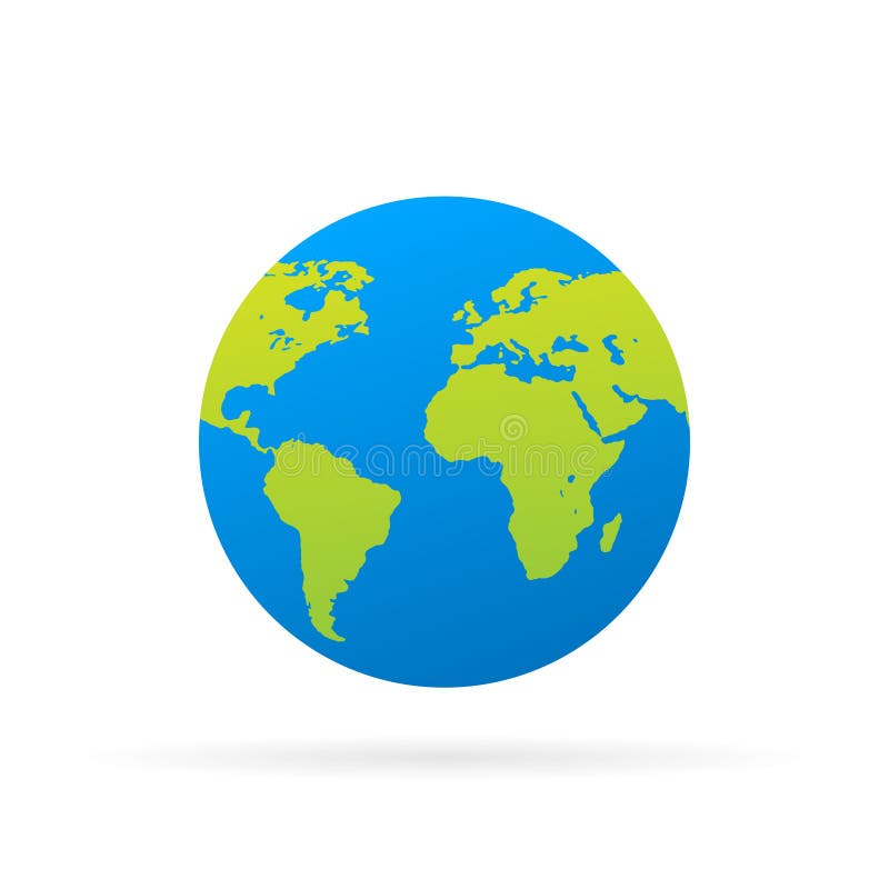 Vector Planet Earth Icon. Flat Planet Earth Icon. Stock Vector ...