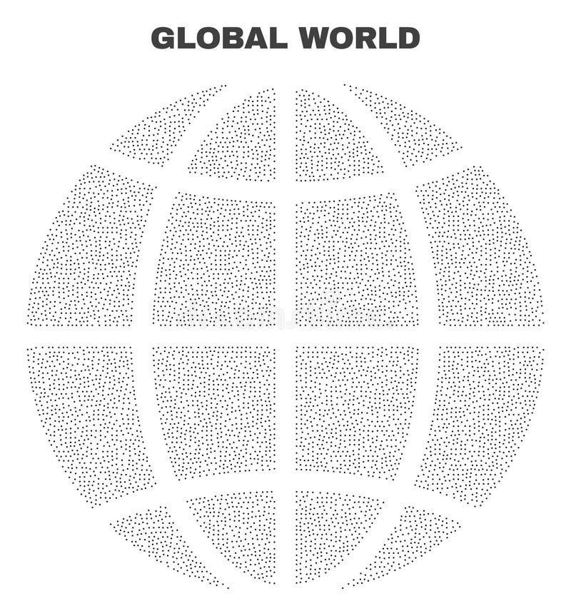 Vector Planet Globe of Dots Stock Vector - Illustration of particle ...