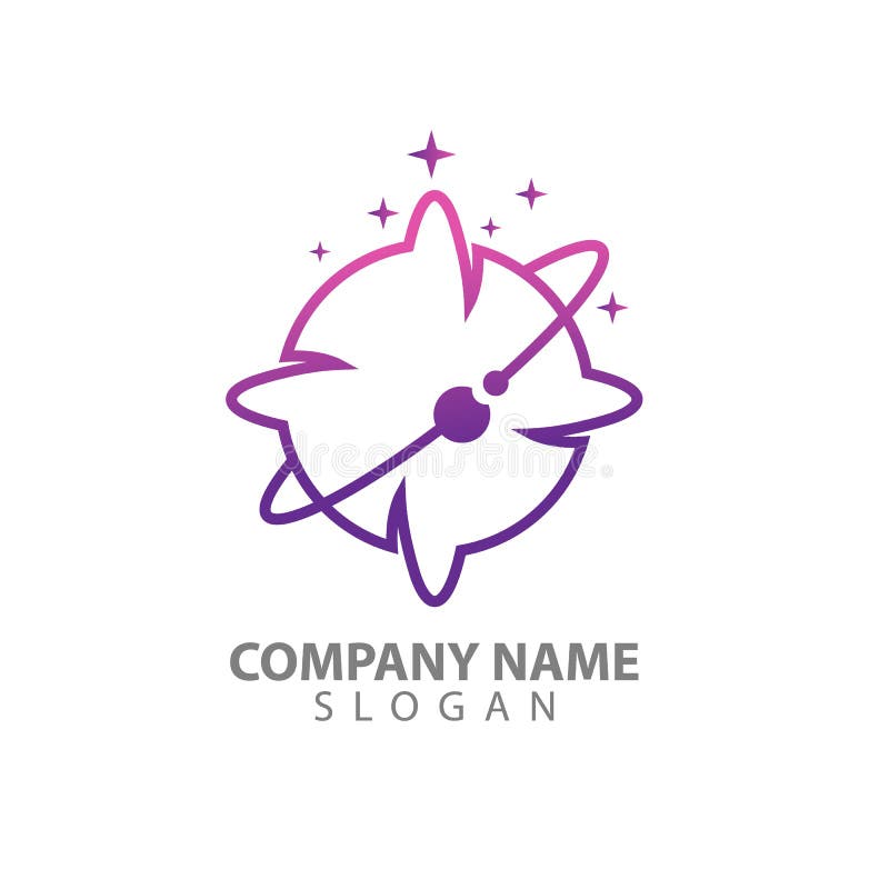 Vector Planet and Orbit Logo Abstract Vector Design. Planet Orbit ...