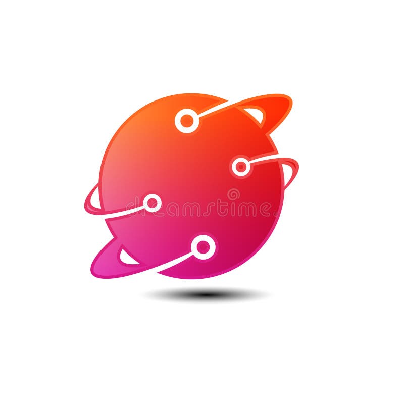 Vector Planet and Orbit Logo Abstract Vector Design. Planet Orbit ...