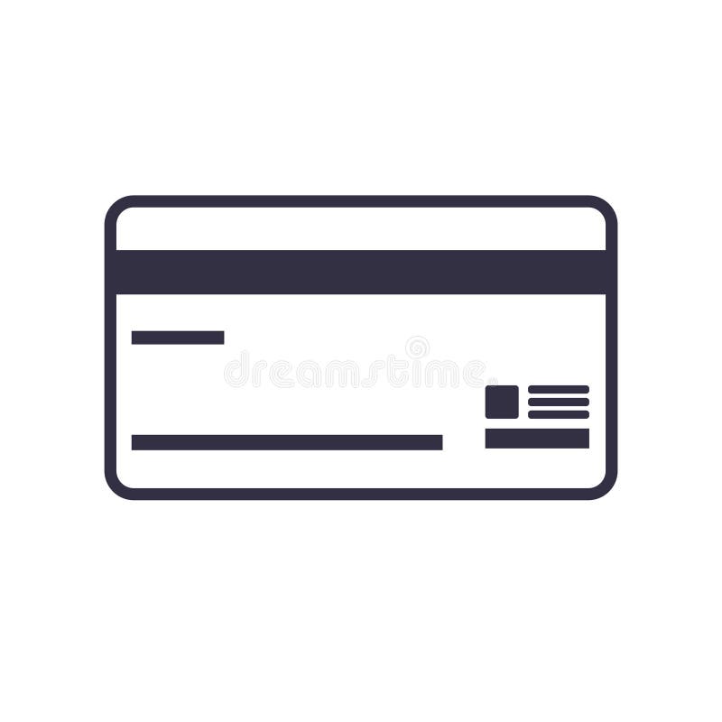 Vector Plastic Credit Card. Black Simple Banking Icon Stock Vector ...
