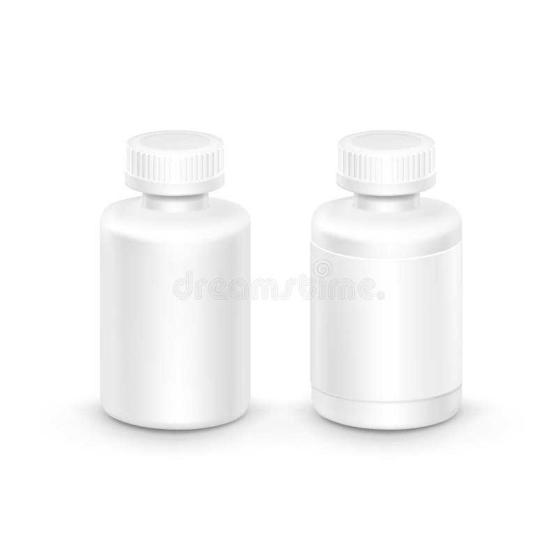 Vector Plastic Packaging Bottle with Cap for Pills Stock Vector ...