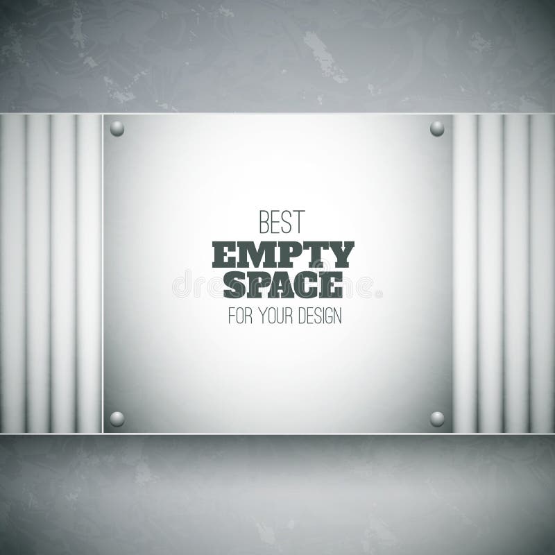 Vector Plate with Empty Space Stock Vector - Illustration of aluminum ...