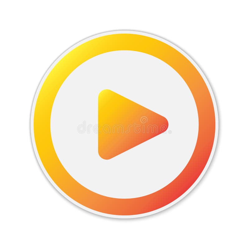 Vector Play Button Isolated Stock Illustration - Illustration of sign ...