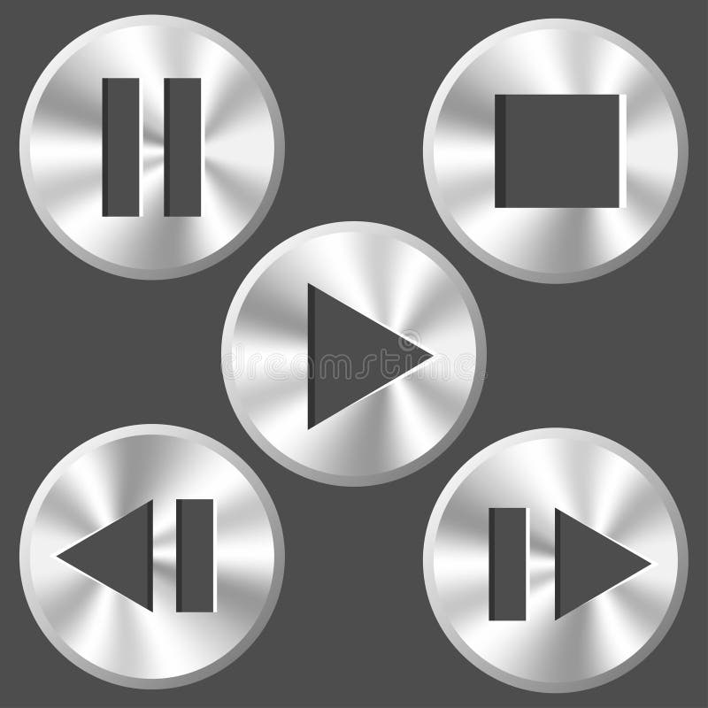 Vector player icons stock vector. Illustration of shape - 34981465