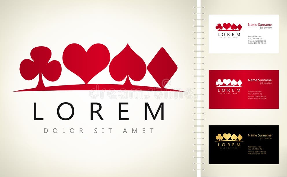 Vector Playing Card Suit Logo Vector Stock Vector - Illustration of ...