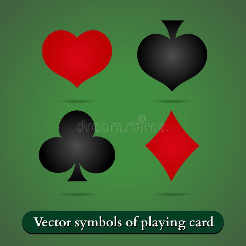 Vector Playing Card Symbols Stock Vector - Illustration of club, spades ...