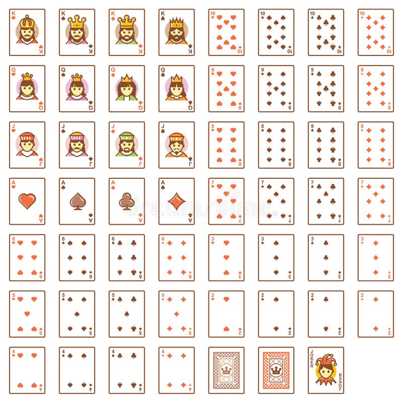 Vector playing cards set stock illustration. Illustration of paper ...