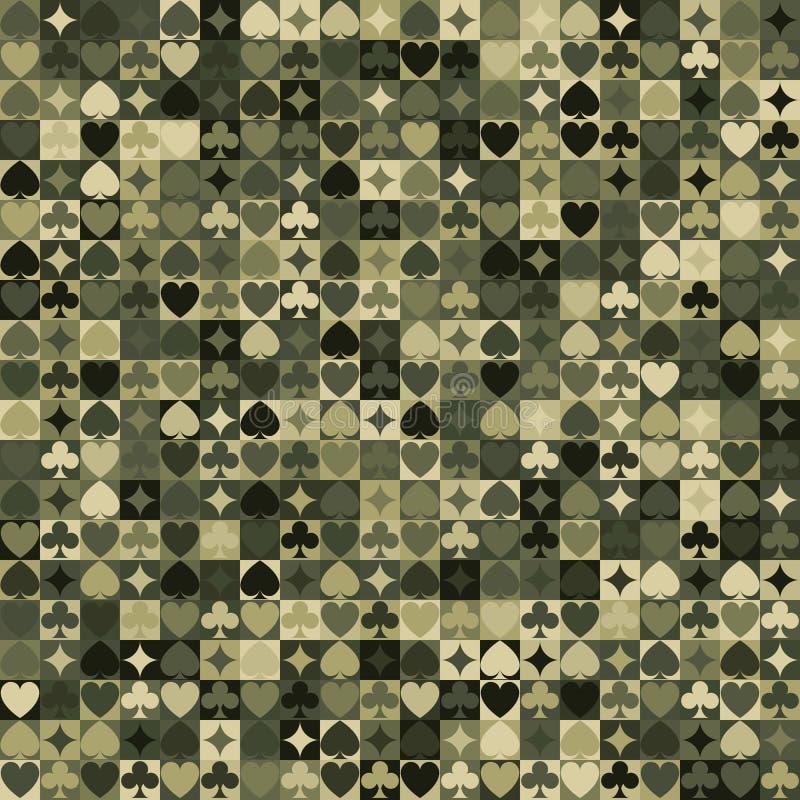 Vector Playing Cards Suits Seamless Patterns. Backgrounds Card Suits ...