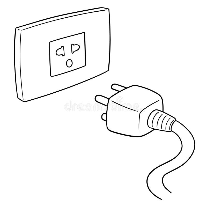 Vector of plug stock vector. Illustration of electricity - 120392082