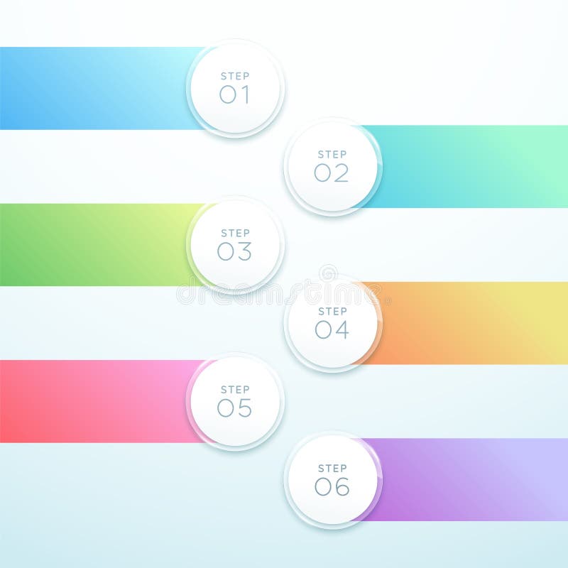 Vector 3d Circle Banner 6 Point Infographic List Design Stock Vector ...