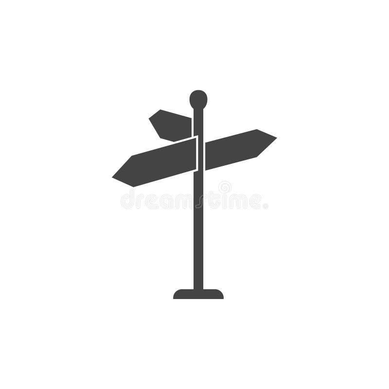 Vector Pointer Direction Icon on White Isolated Background Stock Vector ...