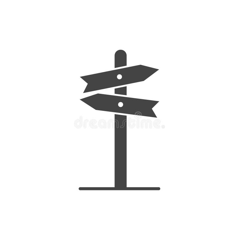 Vector Pointer Direction Icon on White Isolated Background Stock Vector ...