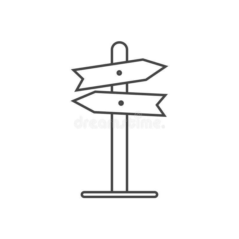 Vector Pointer Direction Icon on White Isolated Background Stock Vector ...