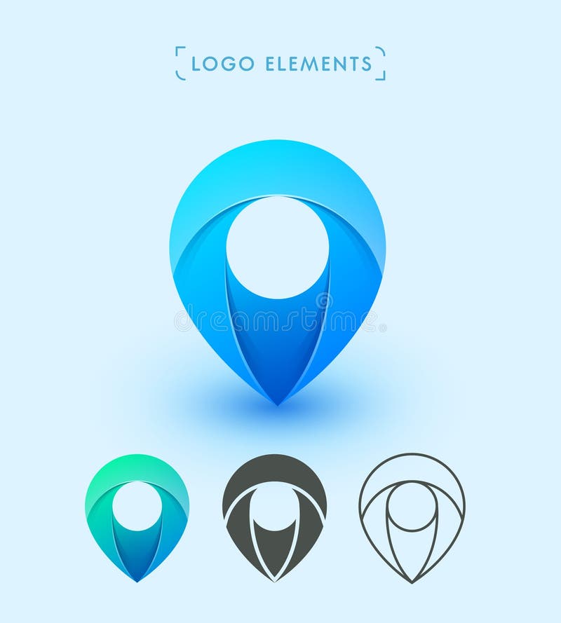 Vector Pointer Logo Icon Design. Branding Elements Collection Stock ...