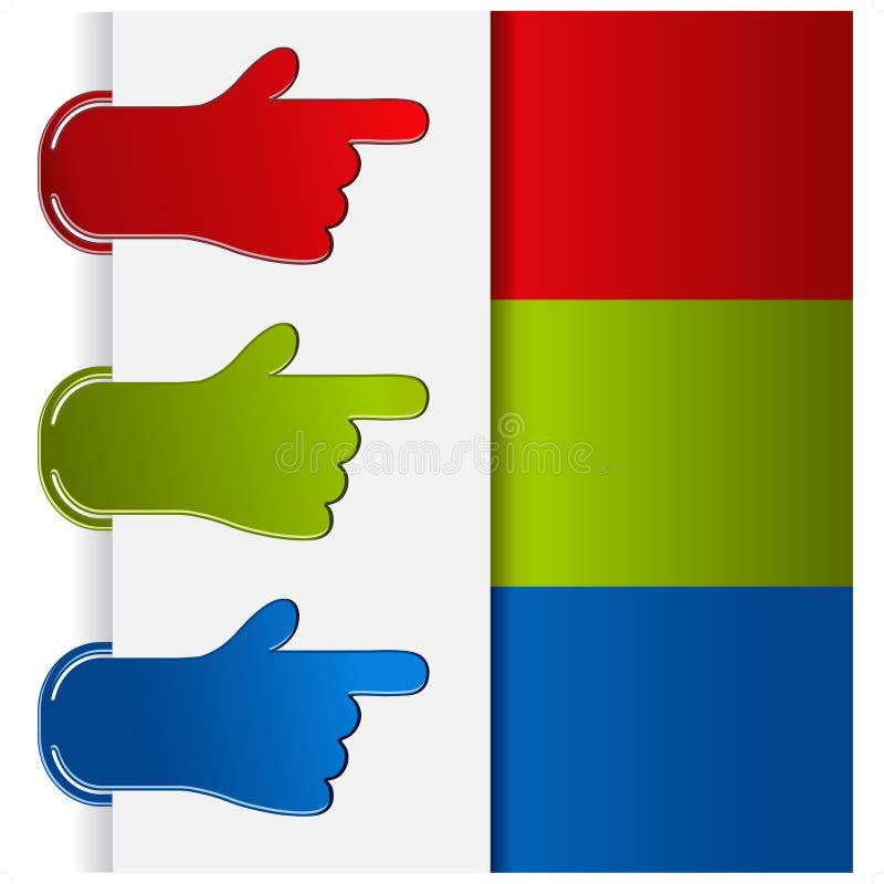 Vector Pointers of Hand - Navigation Template Stock Vector ...