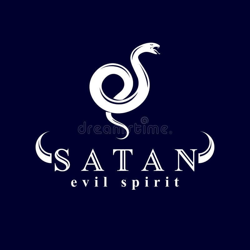 Vector Poisonous Snake, Evil Spirit Black Graphic Vector Emblem. Stock ...