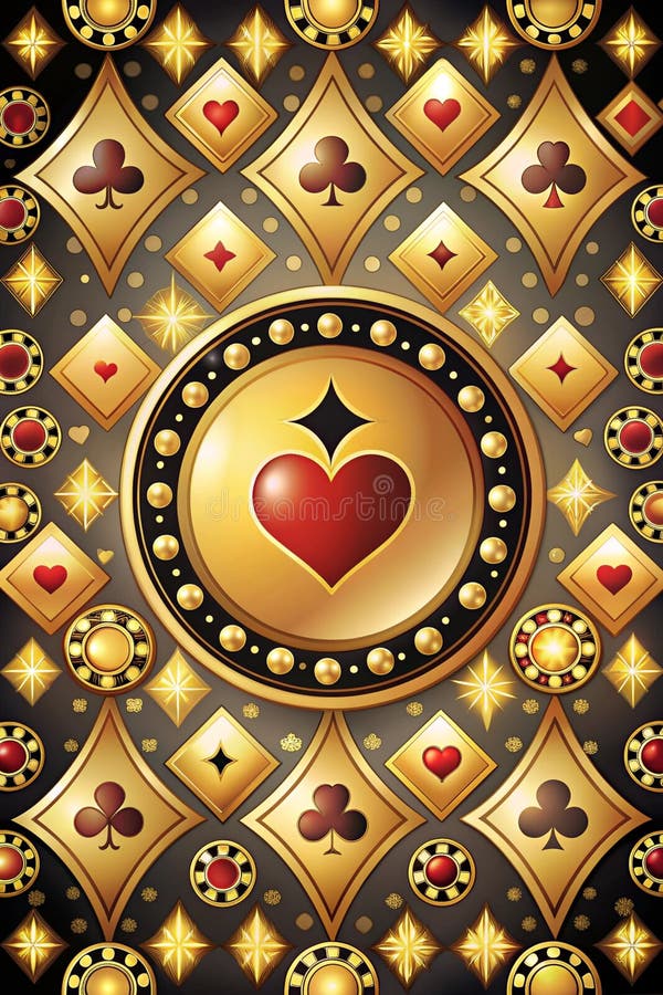 Vector Poker Gold Background Stock Illustration - Illustration of ...