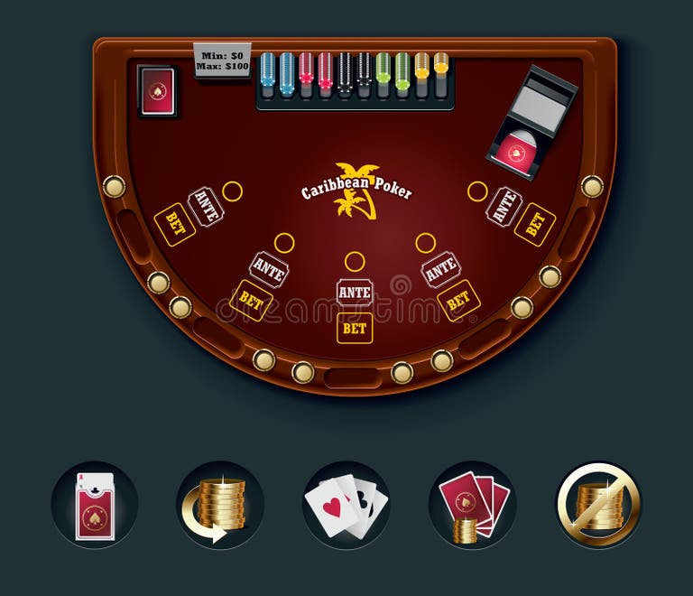Poker Table Layout Stock Illustrations – 450 Poker Table Layout Stock ...