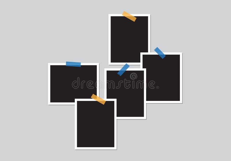 Vector Polaroid Frames Realistic Photo Templates with Shadows Stock ...