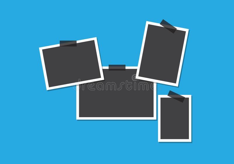 Vector Polaroid Frames Realistic Photo Templates with Shadows Stock ...
