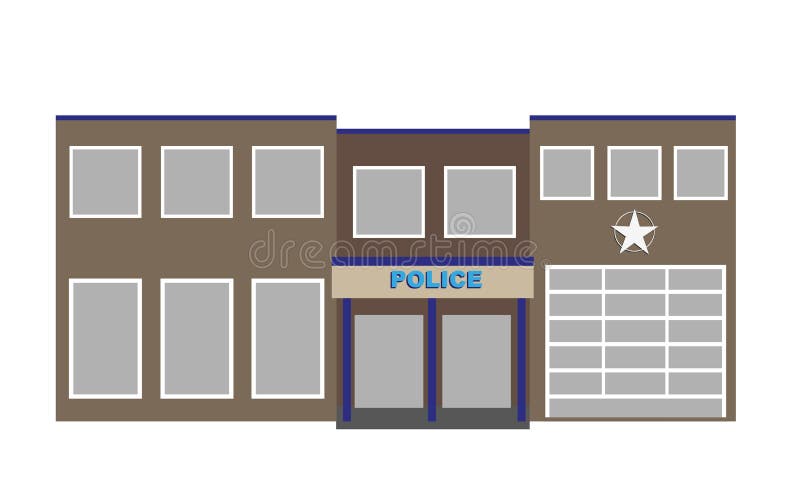 Vector police building stock vector. Illustration of officer - 49242579