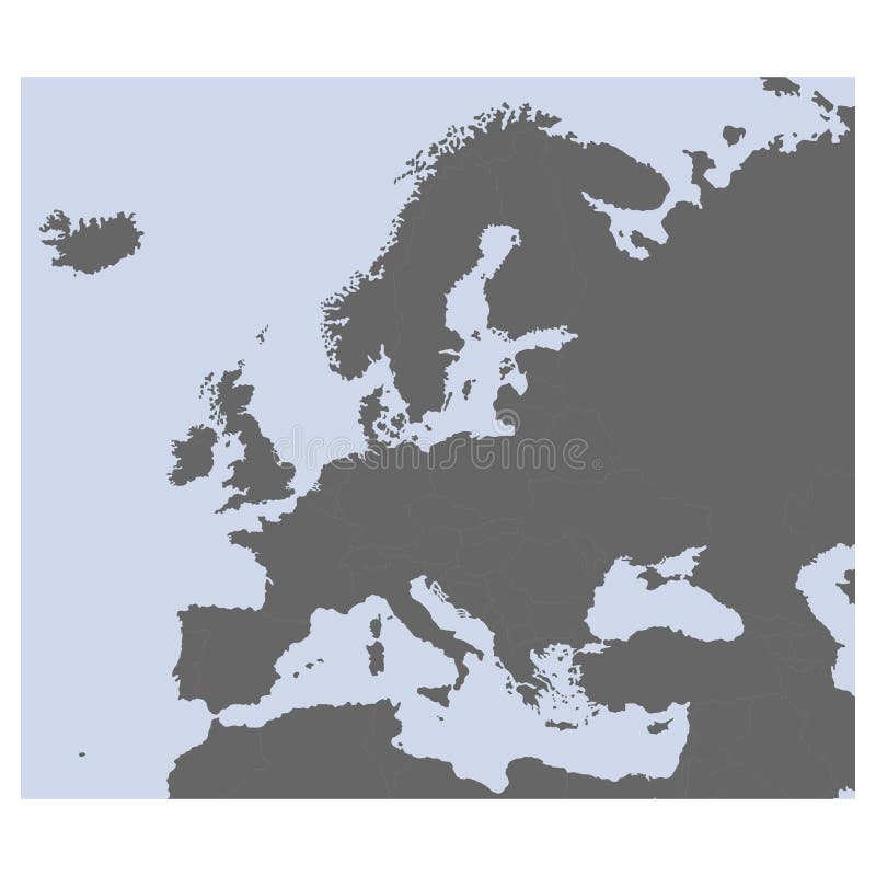 Vector Political Map of Europe Stock Vector - Illustration of border ...