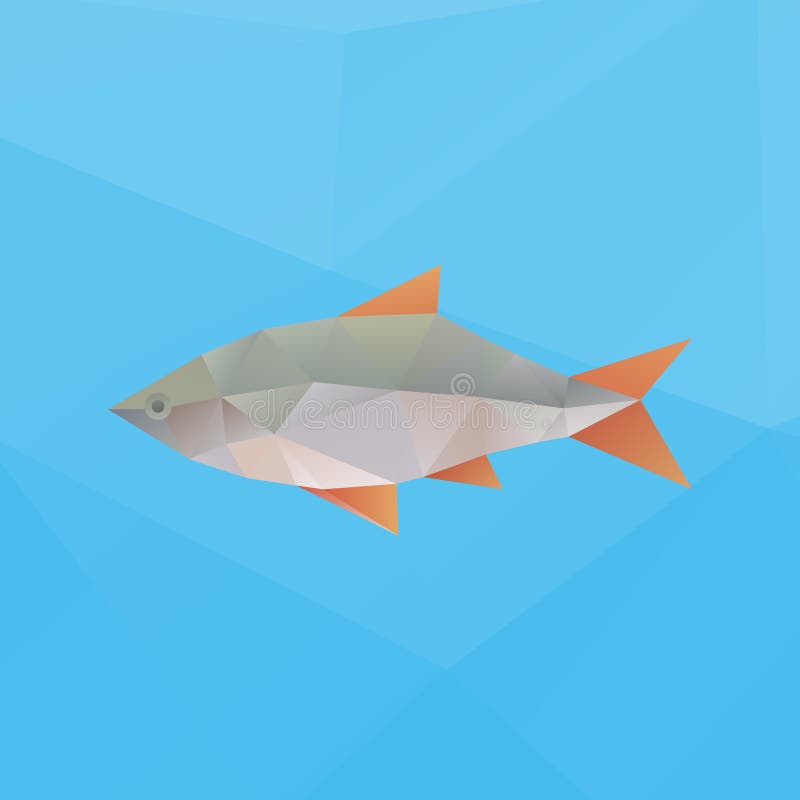Fish with Triangles of Different Colors. Vector Stock Vector ...