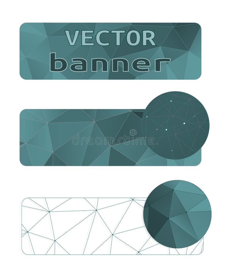 Vector Polygon Abstract Banner Stock Vector - Illustration of business ...