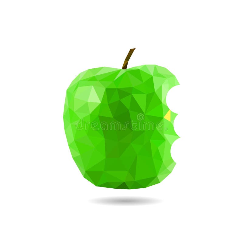 Polygon Apple - Low Poly Apple Stock Vector - Illustration of geometric ...