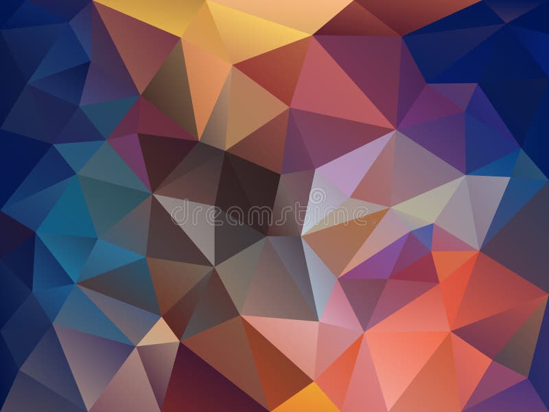 Vector Polygon Background With A Triangle Pattern In Blue And Full ...