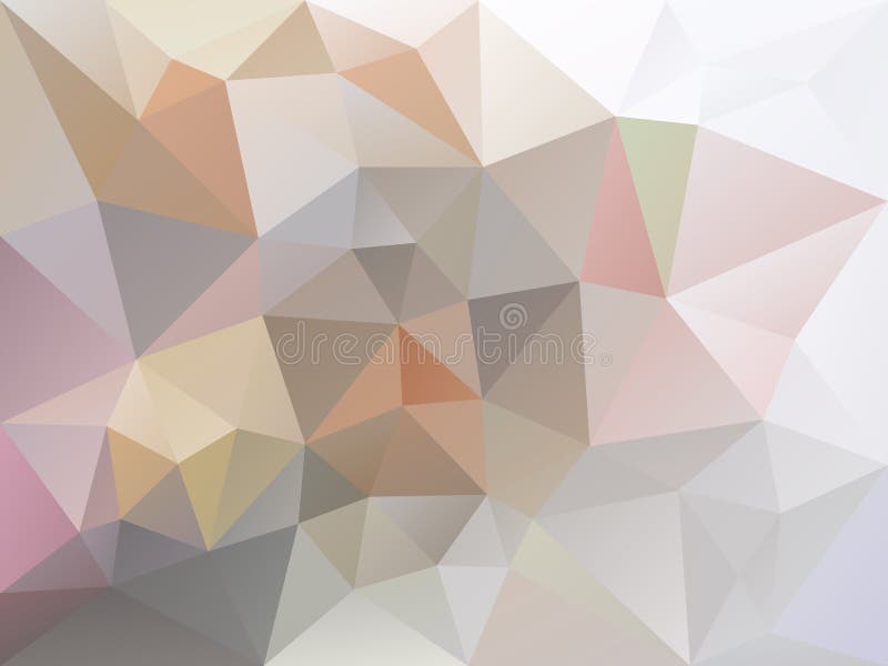 Vector Polygon Background with a Triangle Pattern in Light Pastel Gray, Pink and Beige Color ...
