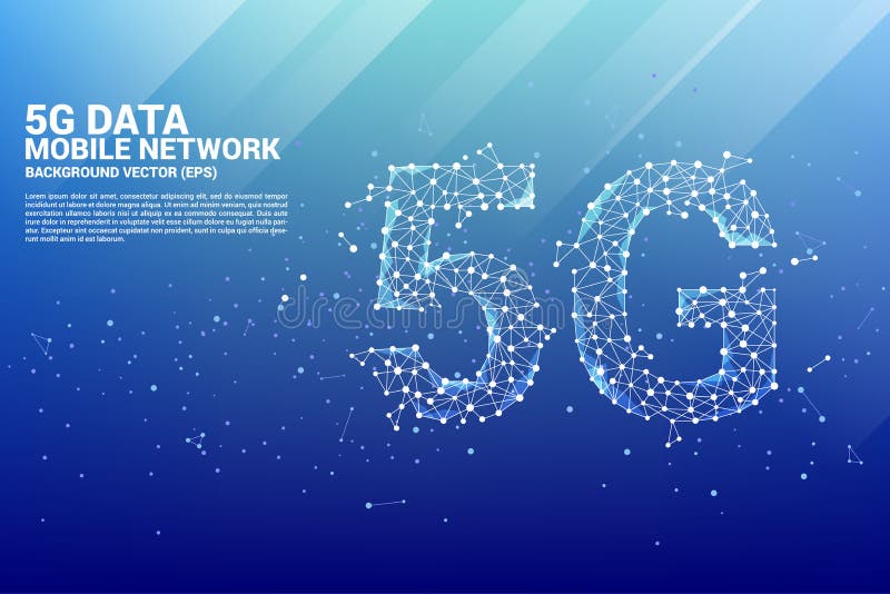 Vector Polygon Dot Connect Line Shaped 5G Mobile Networking Networking ...