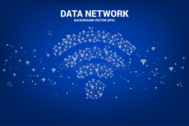 Vector Polygon Line Connect Mobile Data Icon Signage. Stock ...